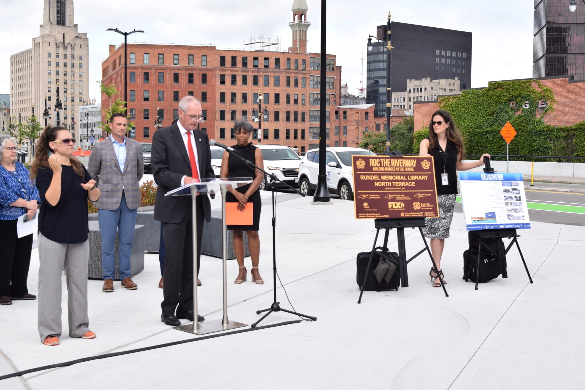 Rundel Memorial Library North Terrace Reopening and Ribbon Cutting ...